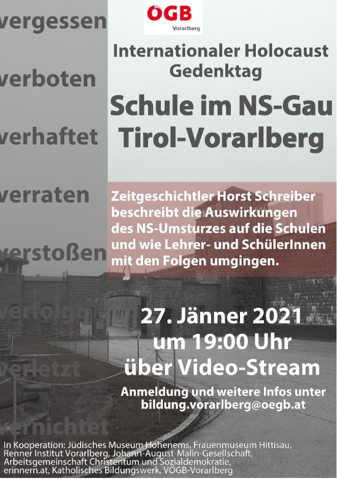 27.01.2021 - Holocaust-Gedenktag - Schule im NS-Gau Tirol-Vorarlberg ... 27.01.2021 - Holocaust-Gedenktag - Schule im NS-Gau Tirol-Vorarlberg ...
